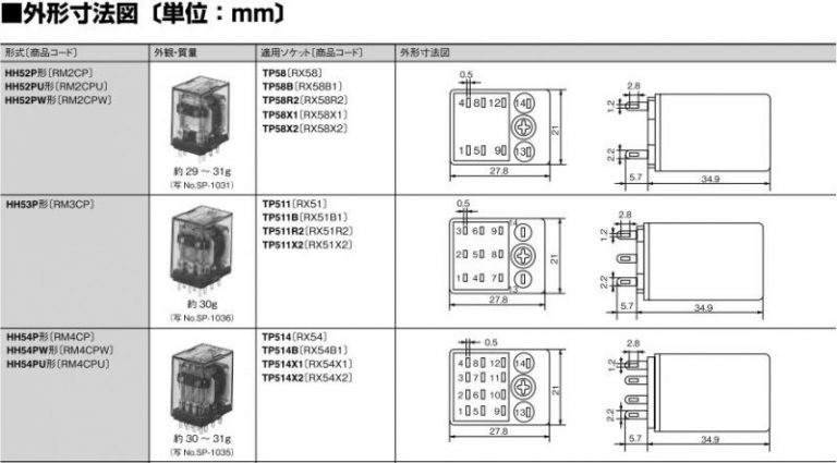 HH5シリーズ 汎用形のミニコントロールリレー | 竹中電業株式会社